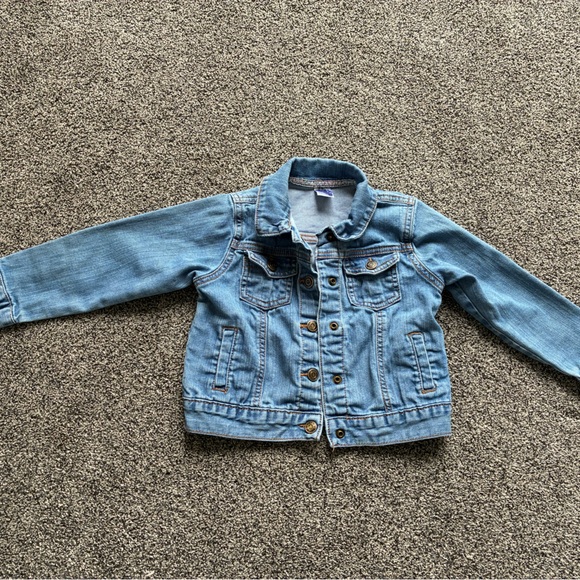 Carter's | Jackets & Coats | Carters Toddler Girl Blue Denim Snap Up ...